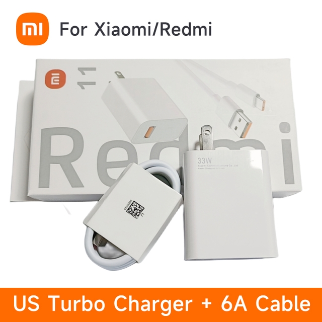 Original Xiaomi 33W Quick Fast Charger 6A Turbo Charging Type C Data ...