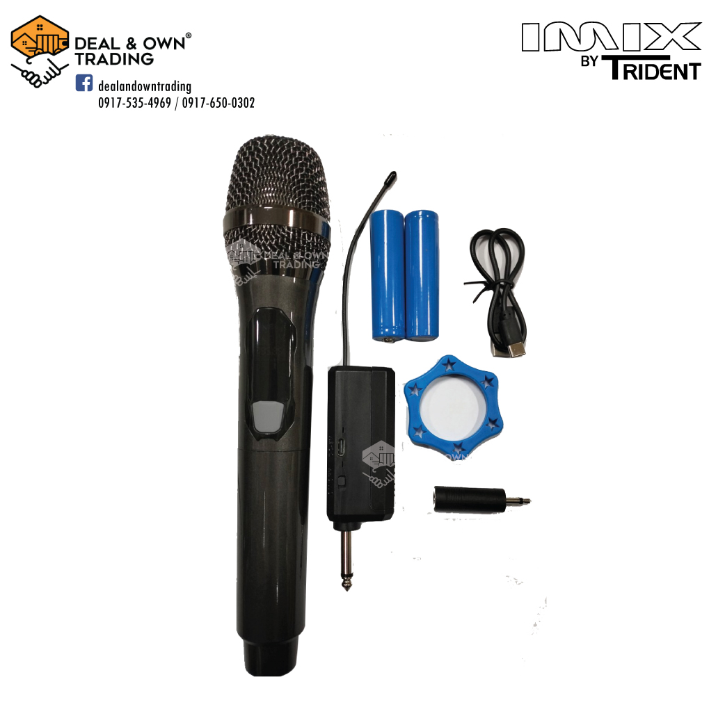 2022 New Trident TR-12 Single Wireless Microphone Rechargeablle Battery ...