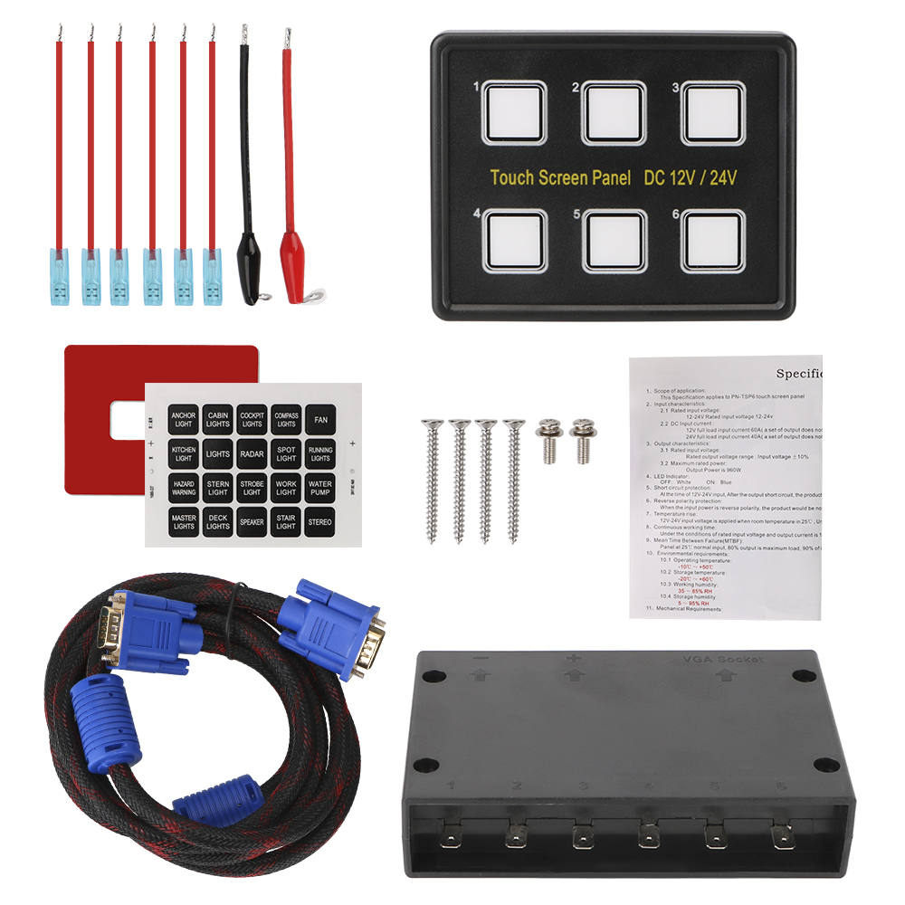 Slim Touch Circuit Control Panel Box Touch Screen Switches Panel 12V ...