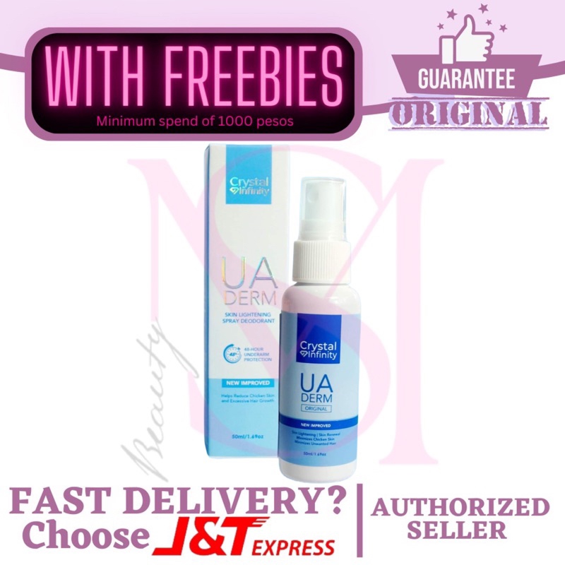 COD ORIGINAL Crystal Infinity UA DERM SPRAY 50ml Underarm Whitening ...