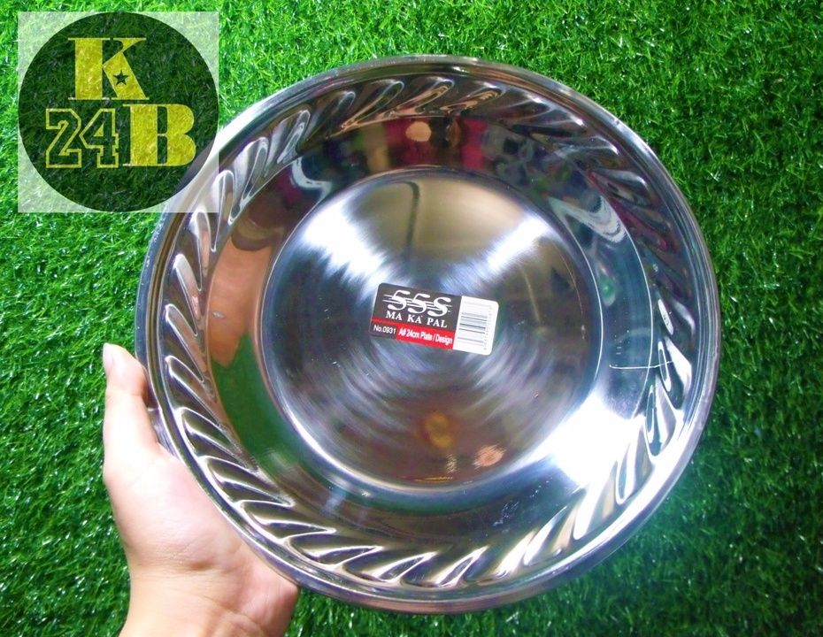 #0931 (Class-A) 24cm Stainless Steel Plate | Lazada PH
