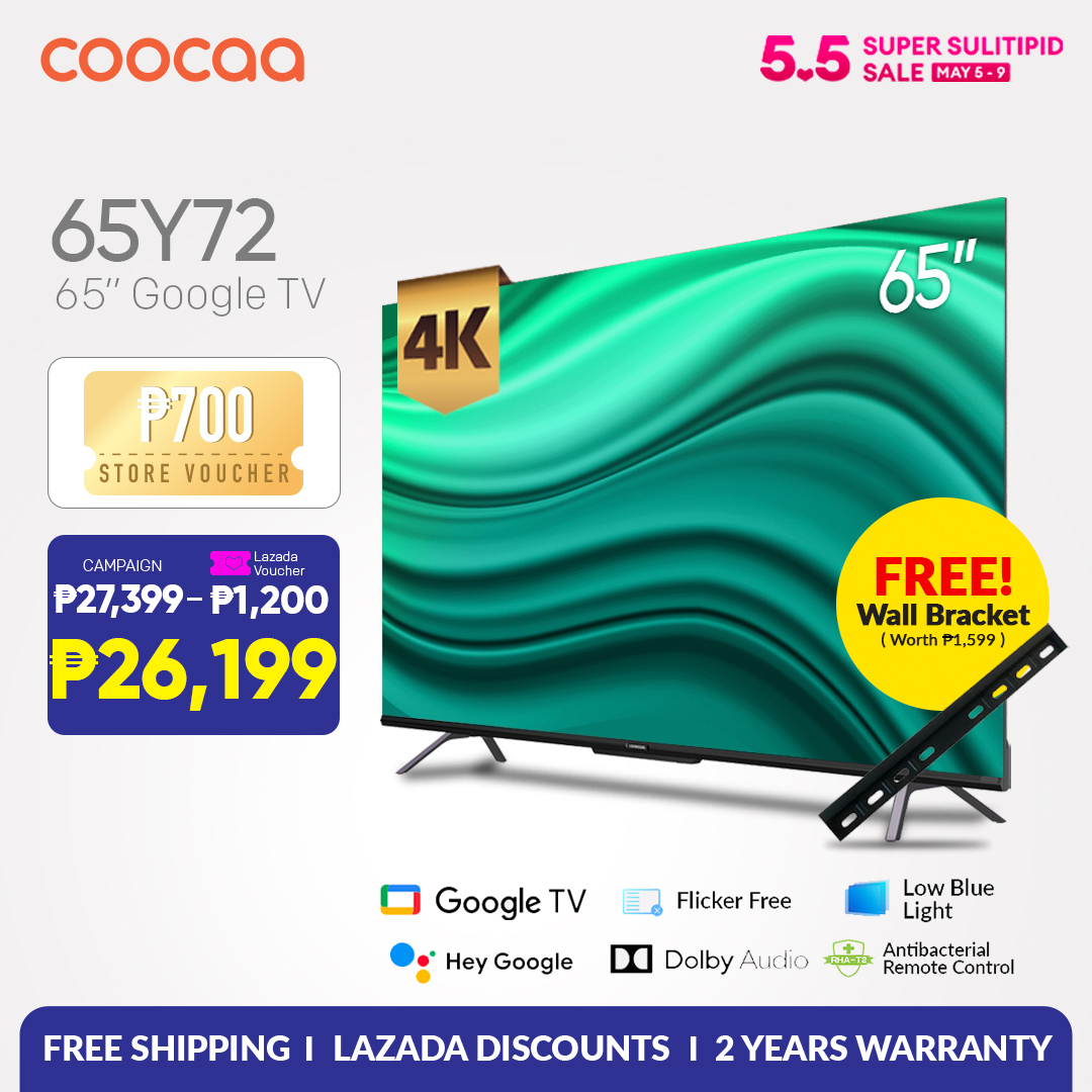 65 Inch ( 65Y72 ) Coocaa - Google TV, Flicker Free & Low bluelight ...