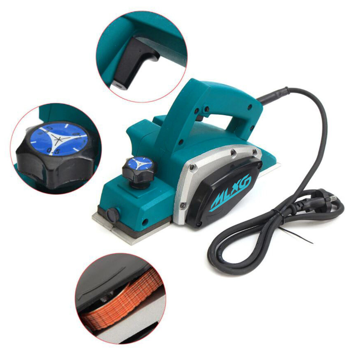 GEARBEST Electric Hand Planer, Wood Planer with Adjustable Planing ...