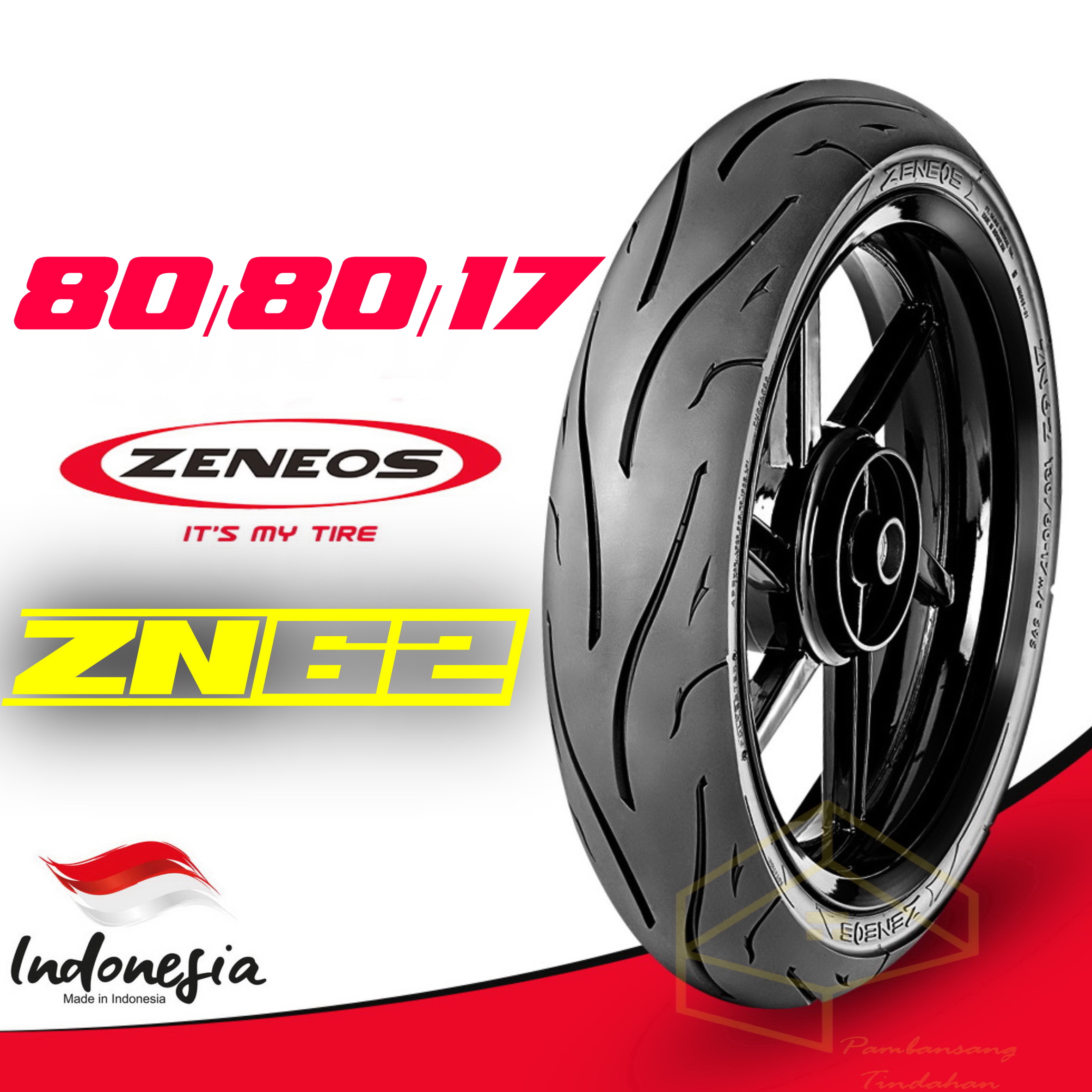 Zeneos ZN62 80/80 R17 Motorcycle Tire Tubeless | Lazada PH