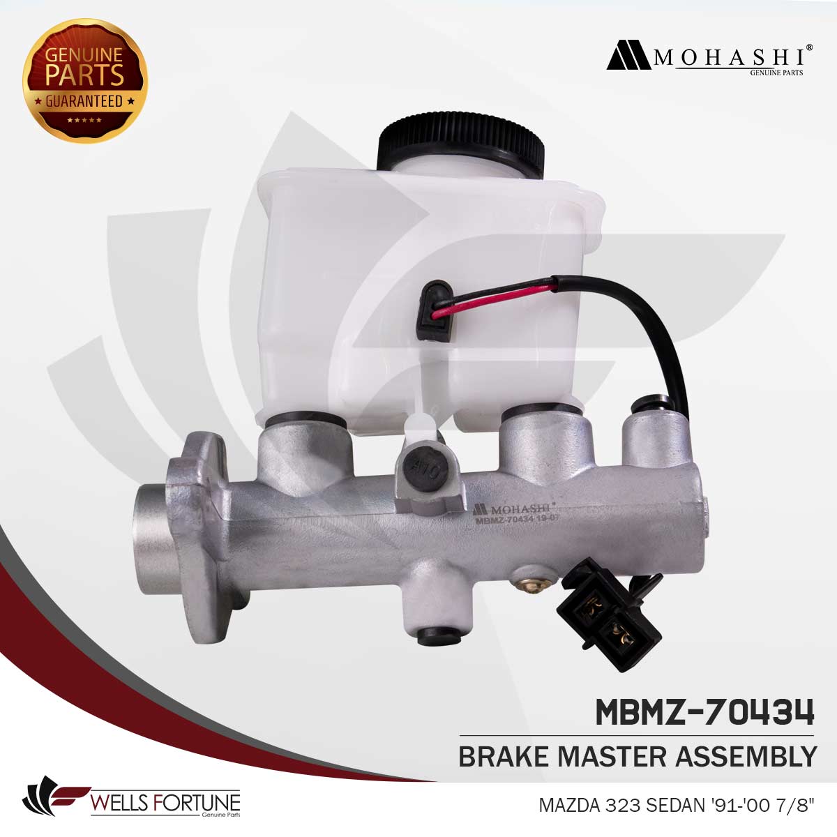 MAZDA 323 SEDAN 1991 - 2000 7/8" BRAKE MASTER ASSEMBLY MOHASHI BR70-43 ...