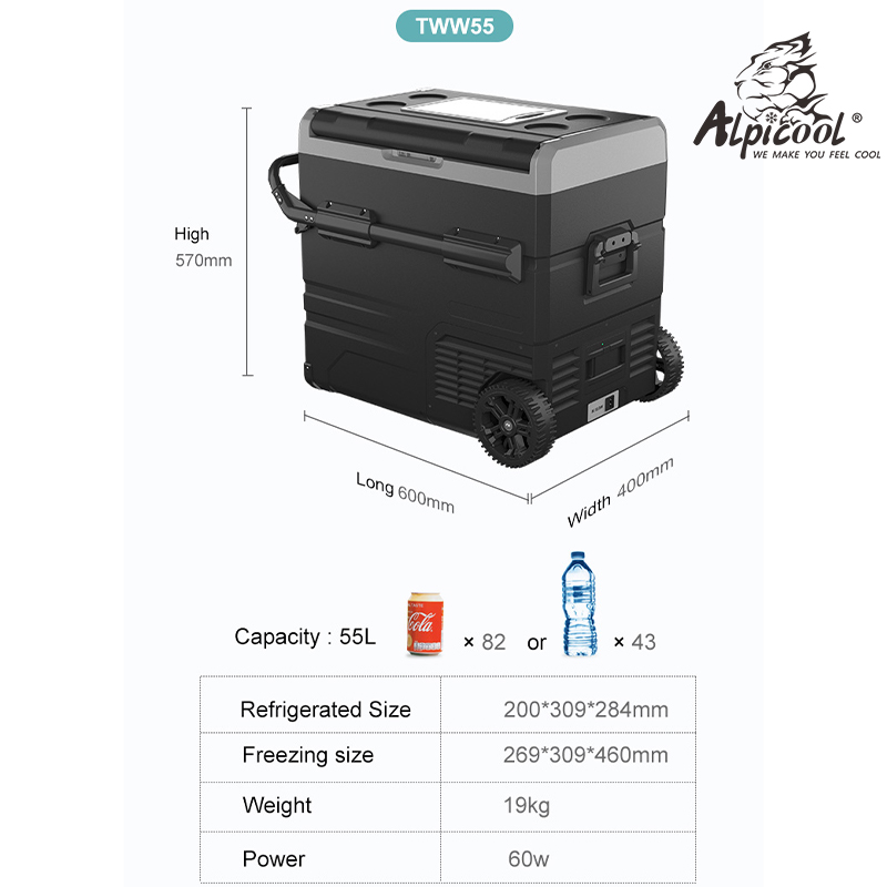 Alpicool Dual Temperature Control TWW Series Portable Refrigerator ...