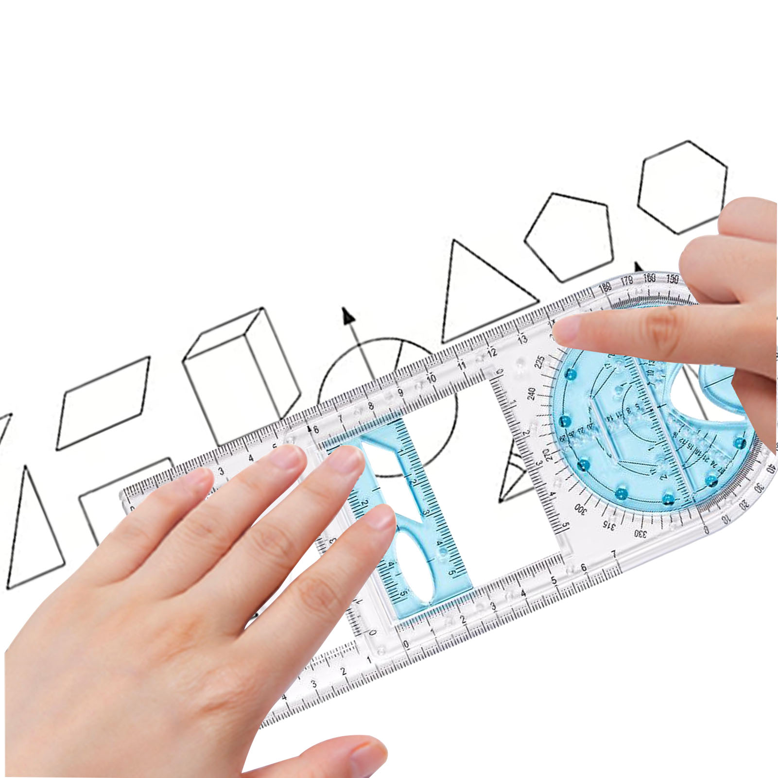 Template Ruler Measuring Ruler For Students Clear Geometric Drawing ...