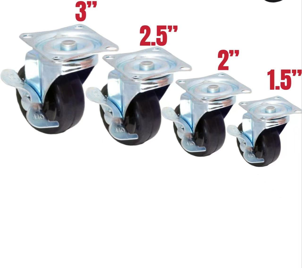 Rubber Caster Wheel / Ball Caster Wheel / Office Chair Wheel / SWIVEL ...