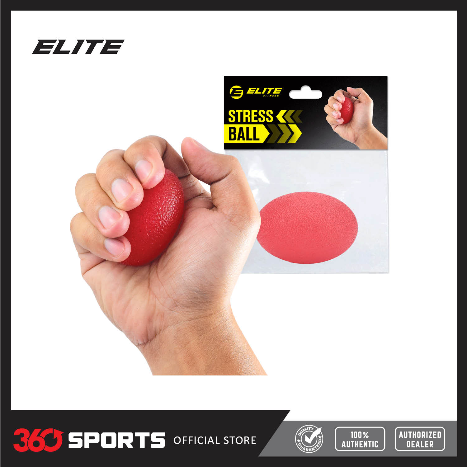 Elite Rubber Stress Egg Shape Ball - Red | Lazada PH