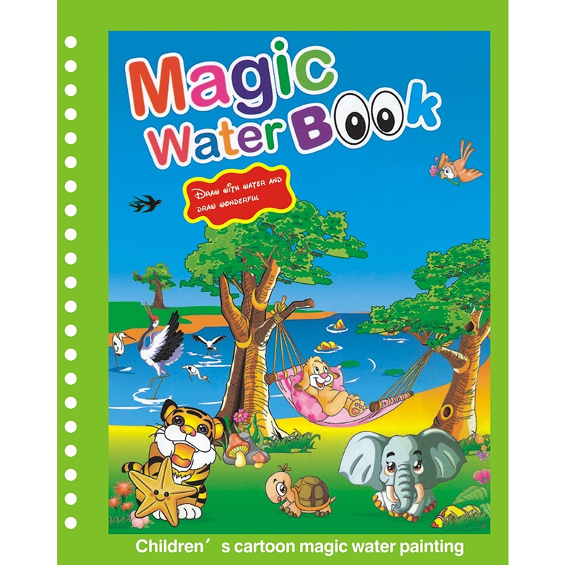 Magical Book Water Coloring Books Drawing Cartoons Books with Doodle ...