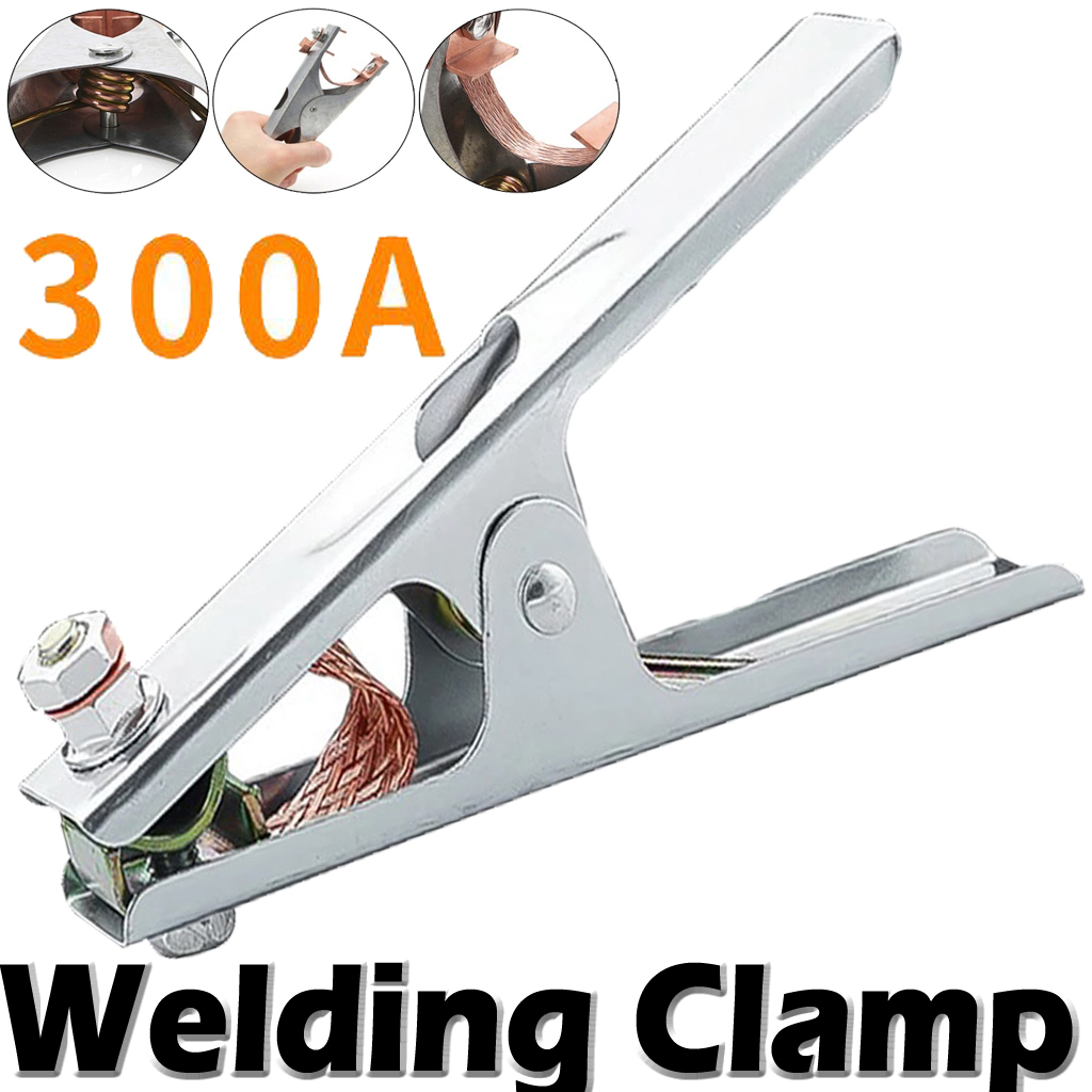 300/500a Welding Ground Clamp Welding Electrode Holder Grounding Cable ...