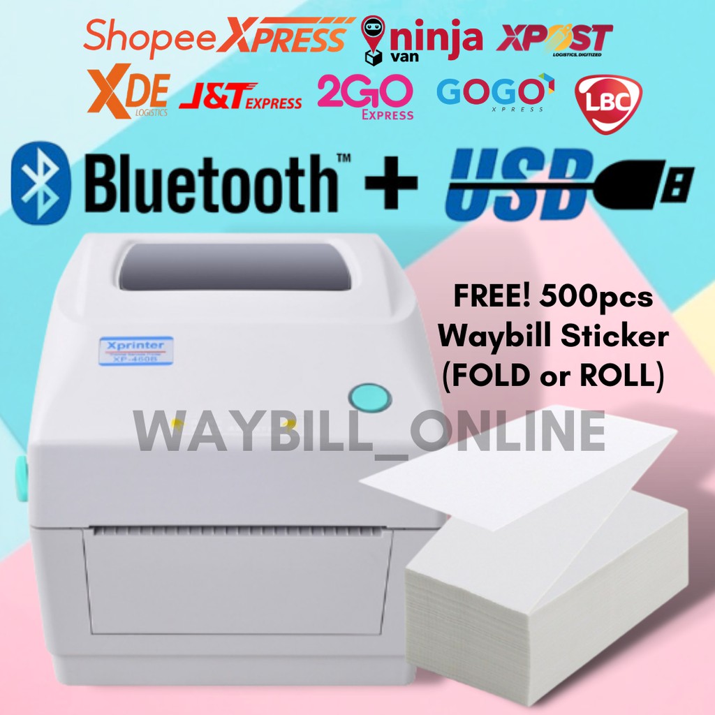 XP-460B Officom BLUETOOTH Cellphone USB Thermal Waybill Barcode Printer ...