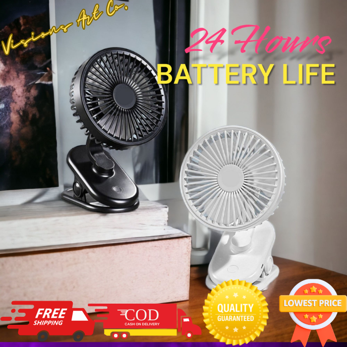 Visions Art Co - 2023 NEW 3000mah Rechargeable Portable Fan Mini Desk ...