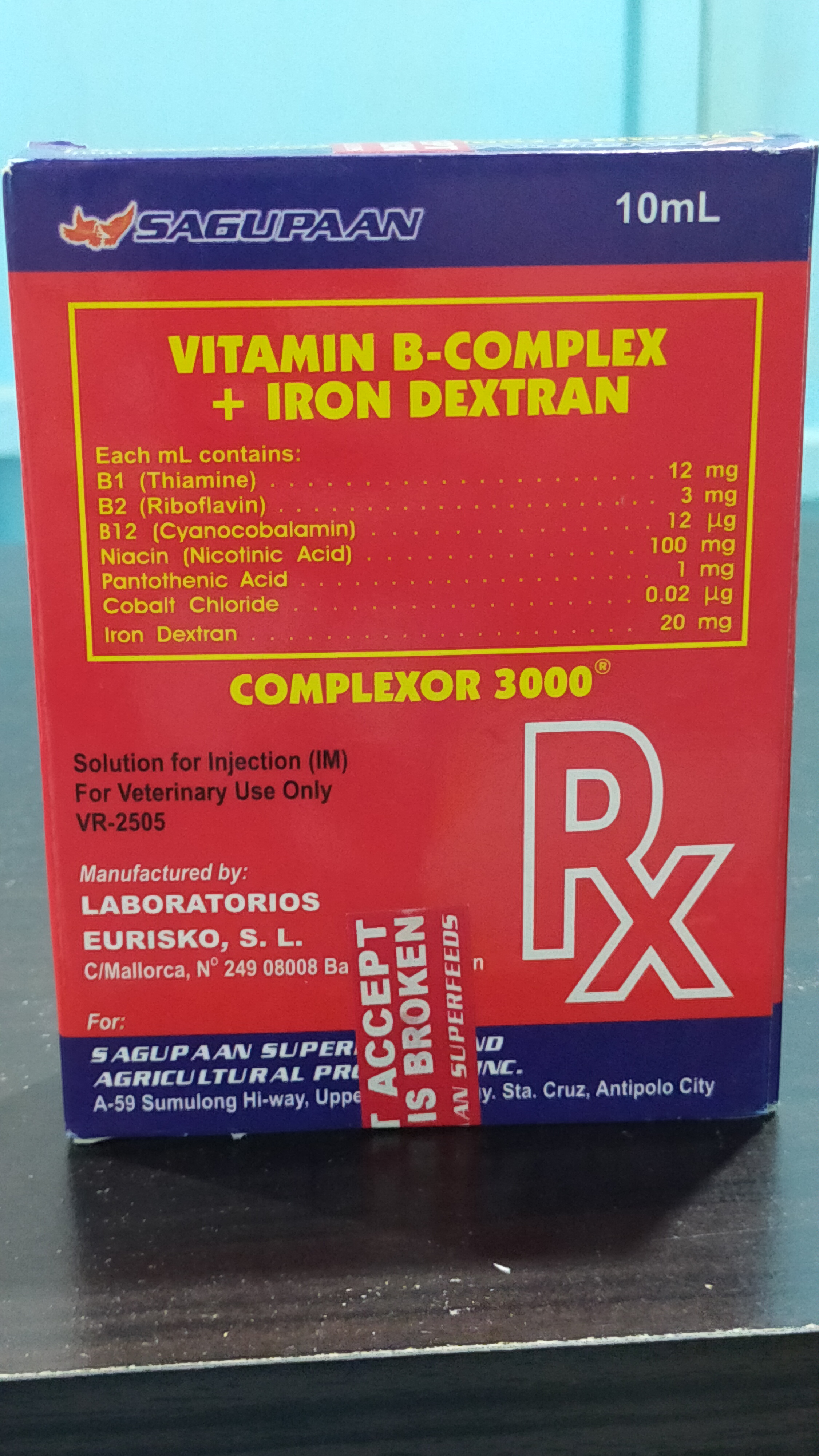 COMPLEXOR 3000 10ML (VITAMIN B COMPLEX+IRON DEXTRAN) | Lazada PH