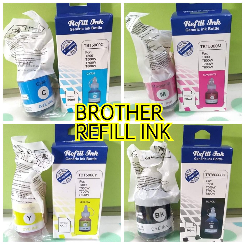 BROTHER REFILL INK TBT5000 4 COLOR [C/M/Y/K] | Lazada PH