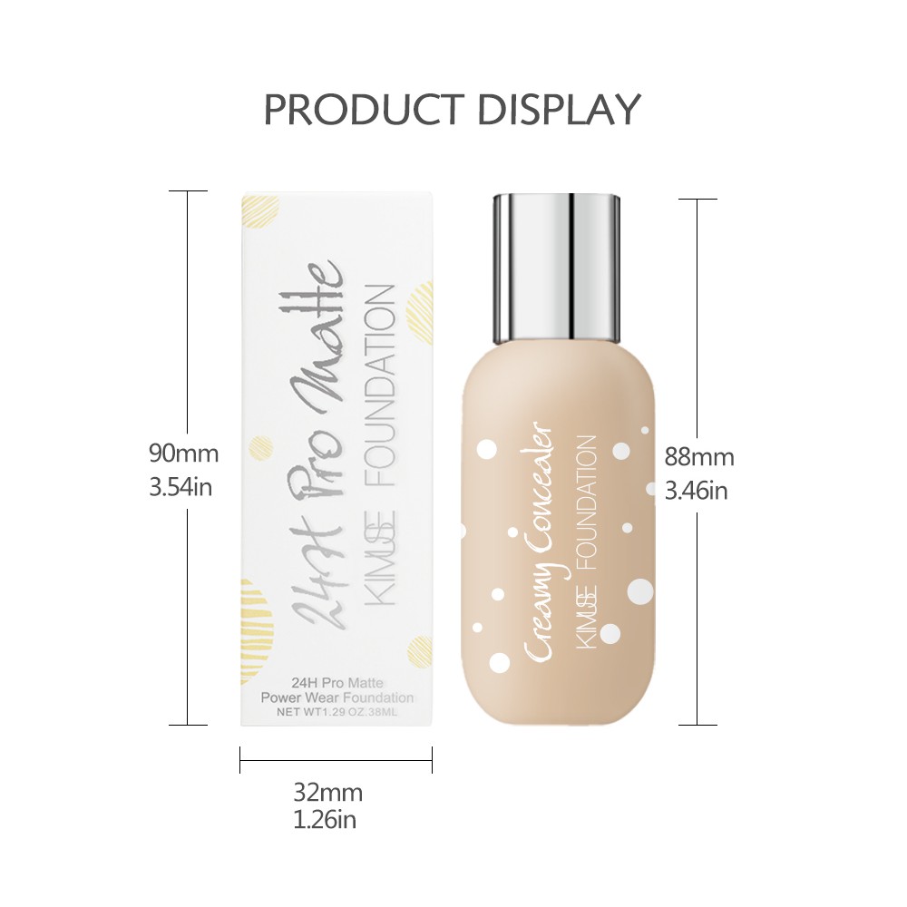 Kimuse Pro Matte Liquid Foundation Powder / Creamy Foundation / 24H Pro ...
