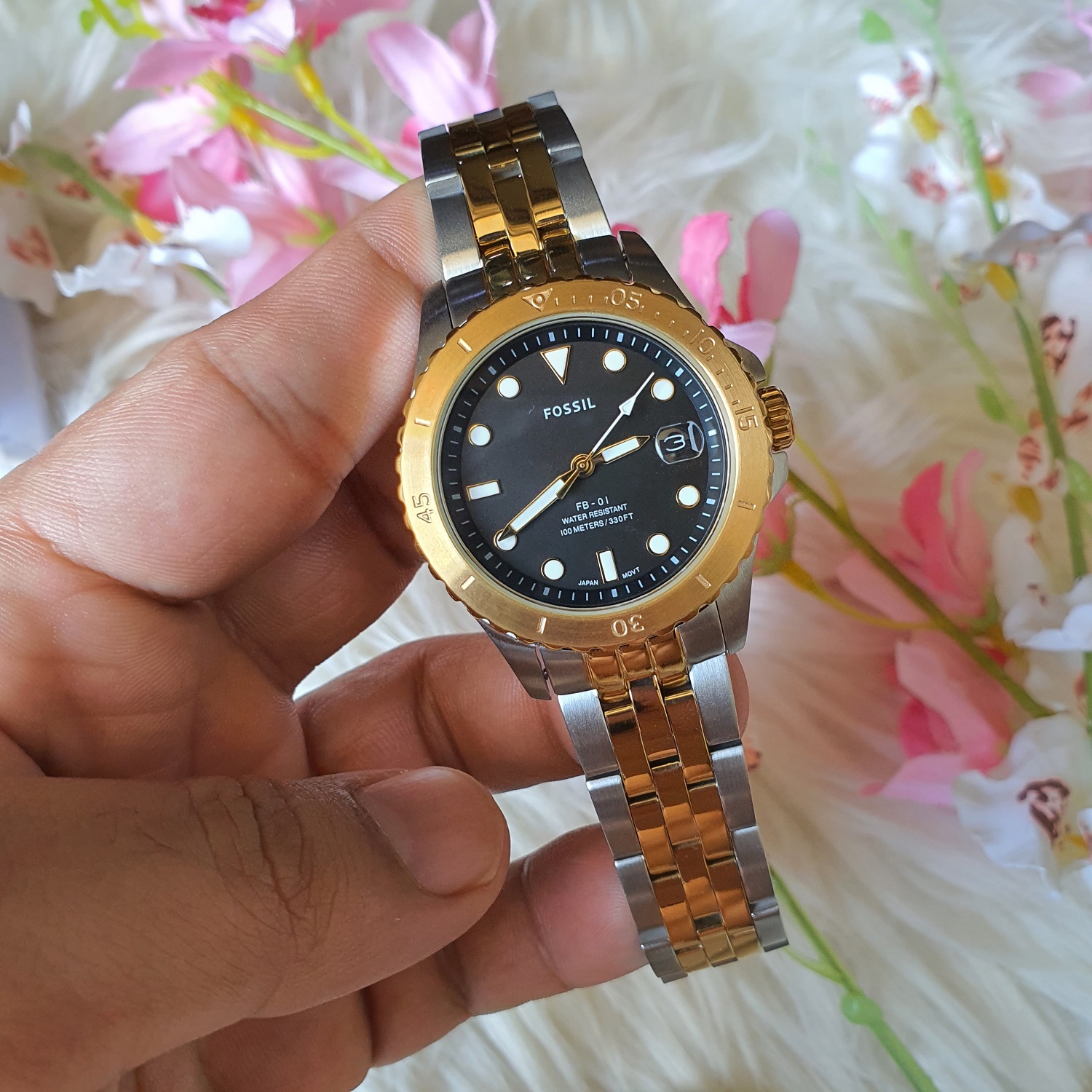 Fossil. ES4745 Three-Hand Date Two-Tone Watch-Gold Silver | Lazada PH