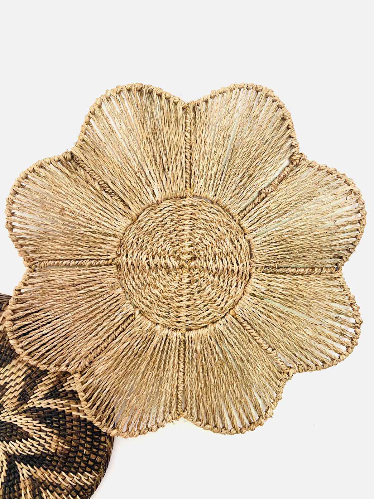 Abaca String flowers Steel Framed natural and black 13inches | Lazada PH