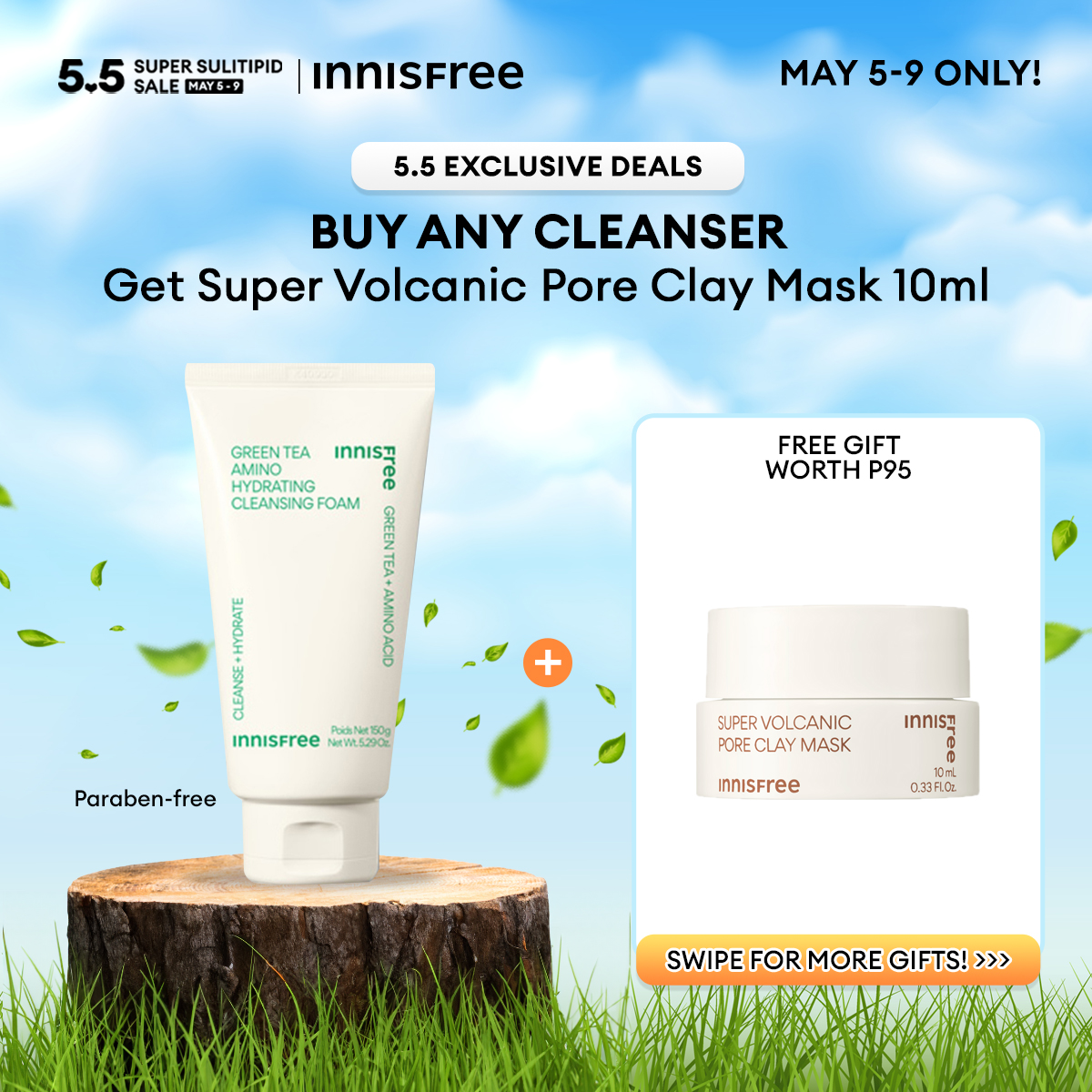 innisfree Green Tea Amino Hydrating Cleansing Foam 150g | Lazada PH