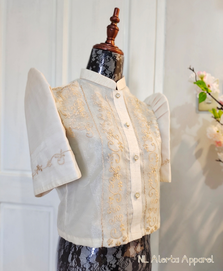 MODERN FILIPINIANA CROP TOP BARONG FOR WOMEN | Lazada PH