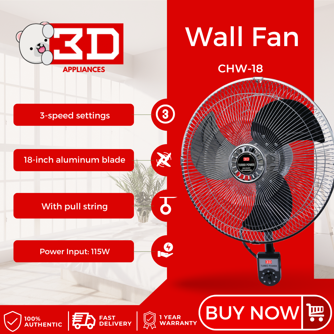 3D Industrial Wall Fan 18" CHW-18 | Lazada PH