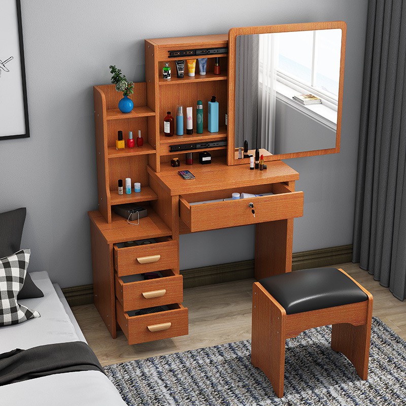 Elegant Minimalist Vanity Table with Sliding Mirror | Makeup Vanity ...