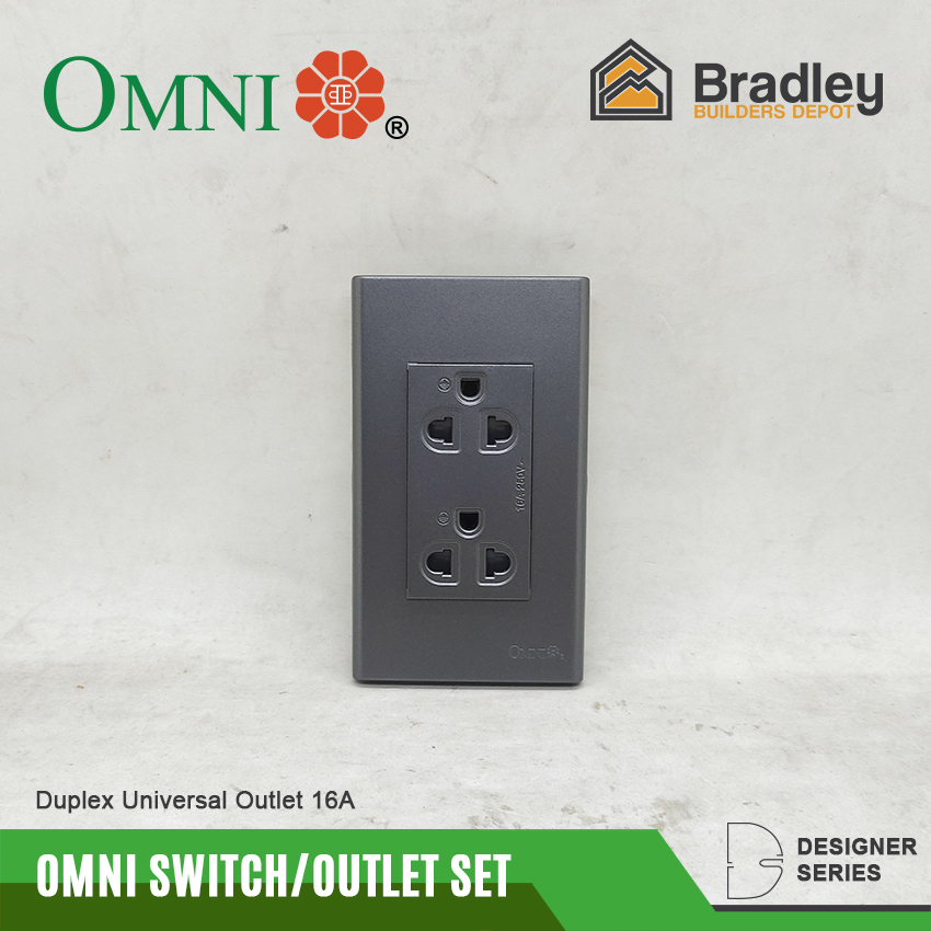 Omni Modern Graphite Switch and Outlet Set (Designer/Wide Series ...