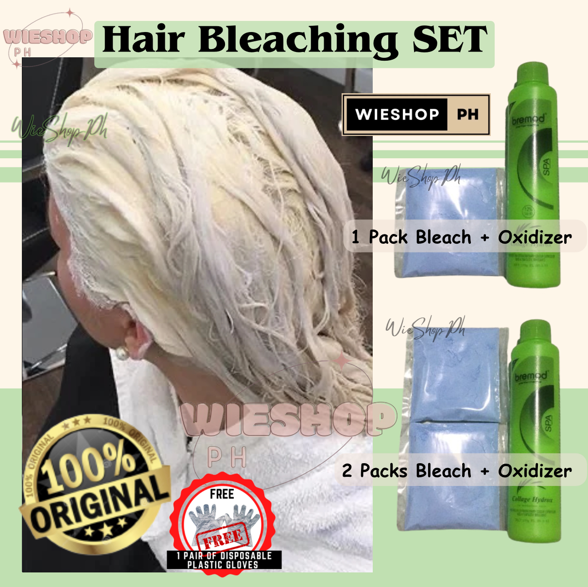 Hair Bleaching Powder set with oxidizer (6%, 9% or 12%) | Lazada PH