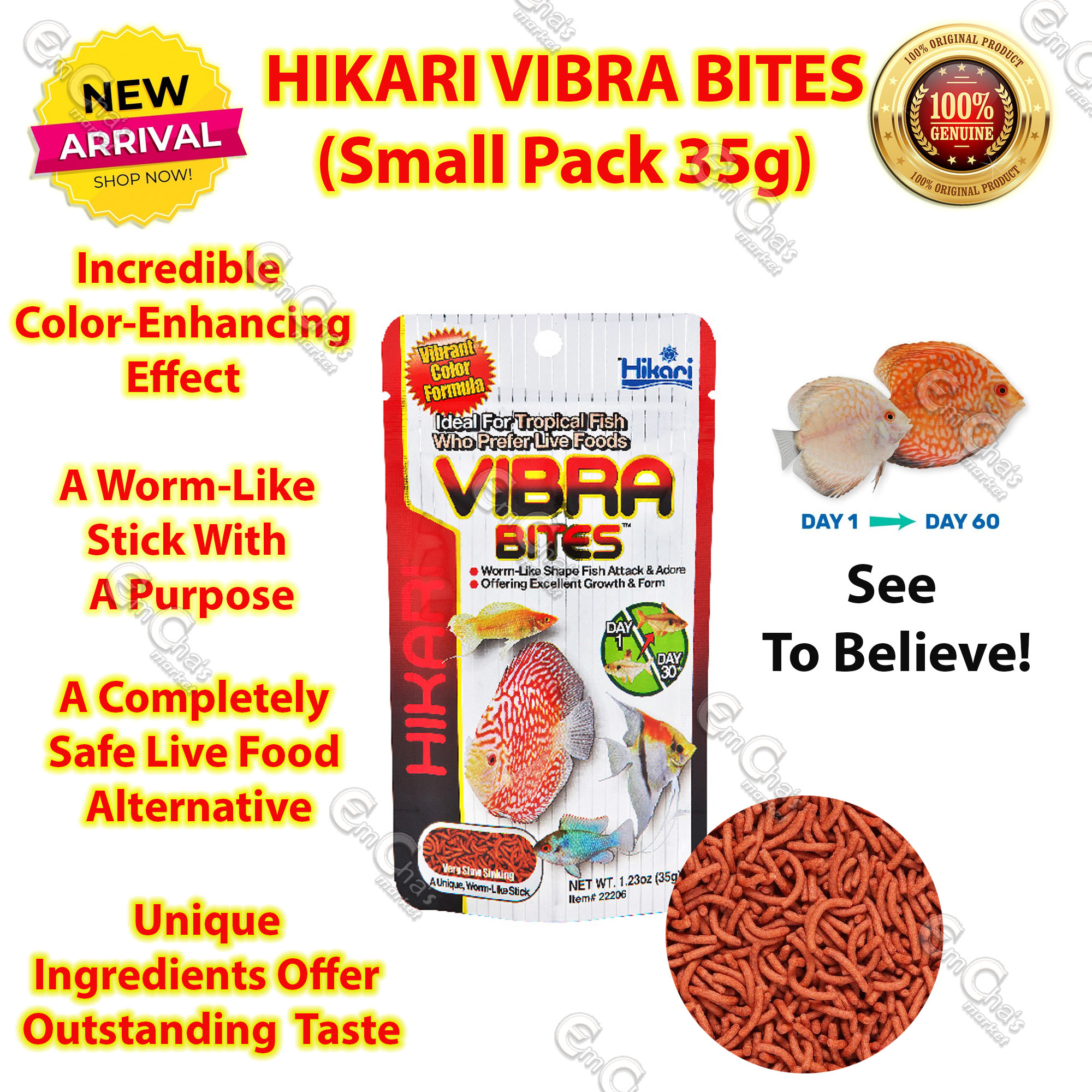 Hikari Vibra Bites 35g Imported from Japan (ff) Fish Food Discus Fish ...