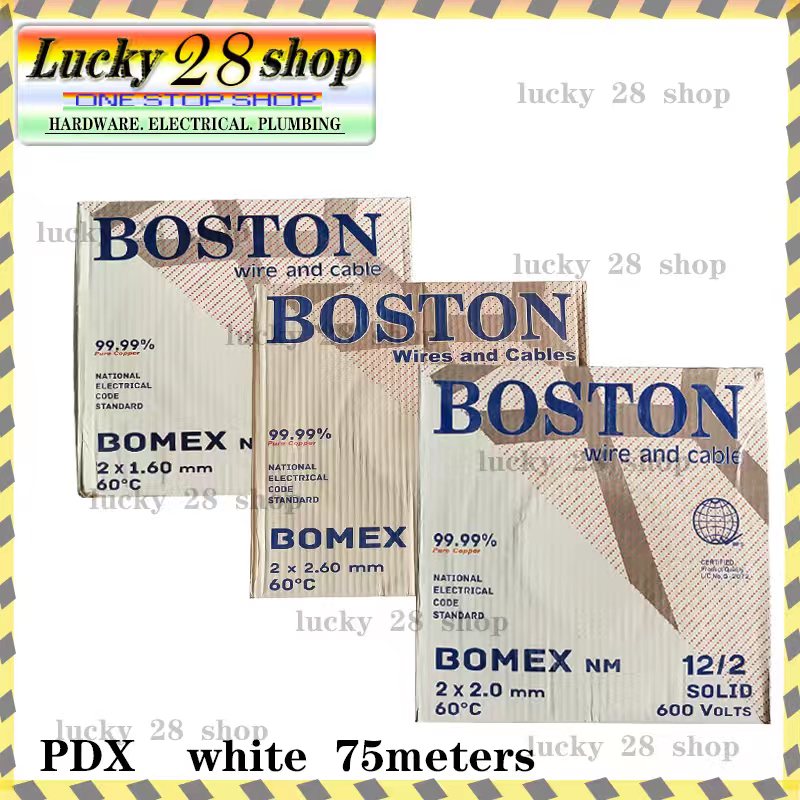 ORIGINAL BOSTON BOMEX NM 14/2, 12/2, 10/2 PDX WIRE (per box)(White ...