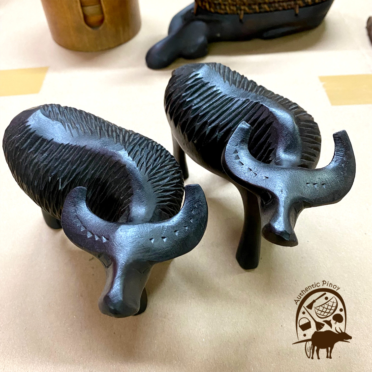 Wooden Carabao Table top Display | 6 inches Long 4 inches height ...