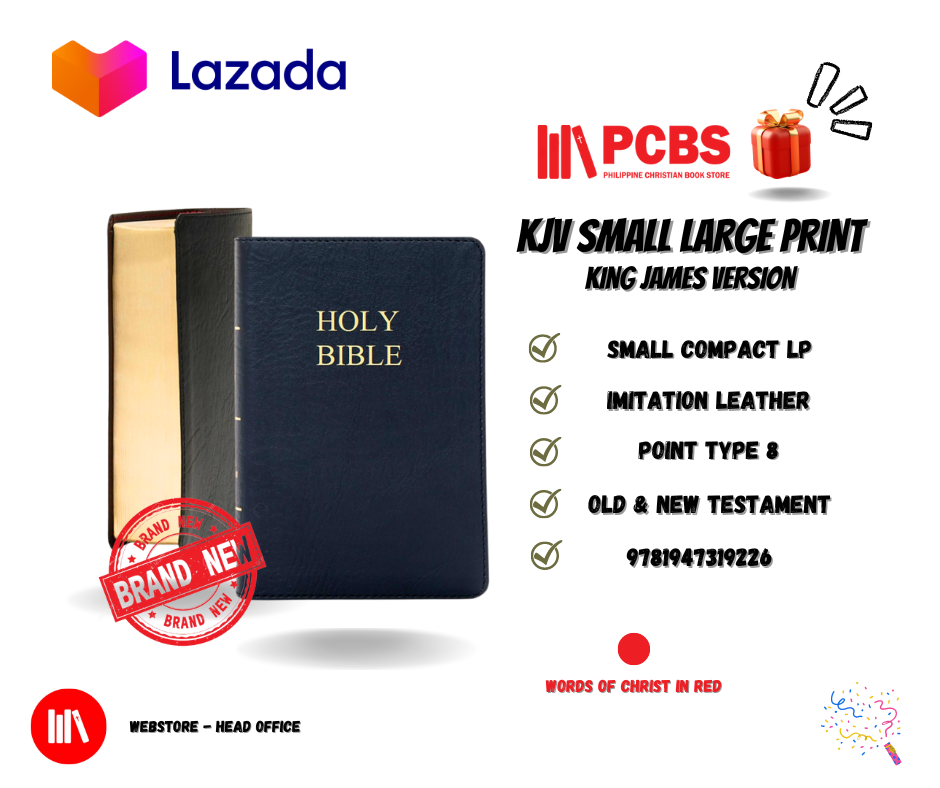 PCBS KJV Holy Bible Small Compact Large Print (POINT TYPE 8) Black ...