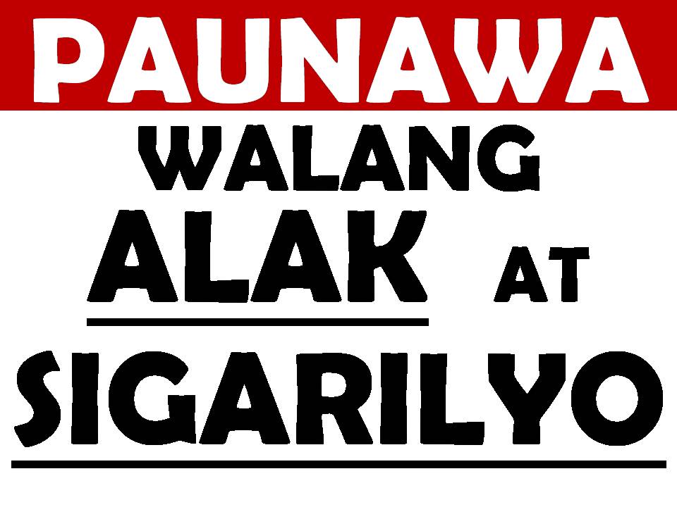 WATERPROOF LAMINATED SIGNAGE WALANG ALAK AT SIGARILYO | Lazada PH