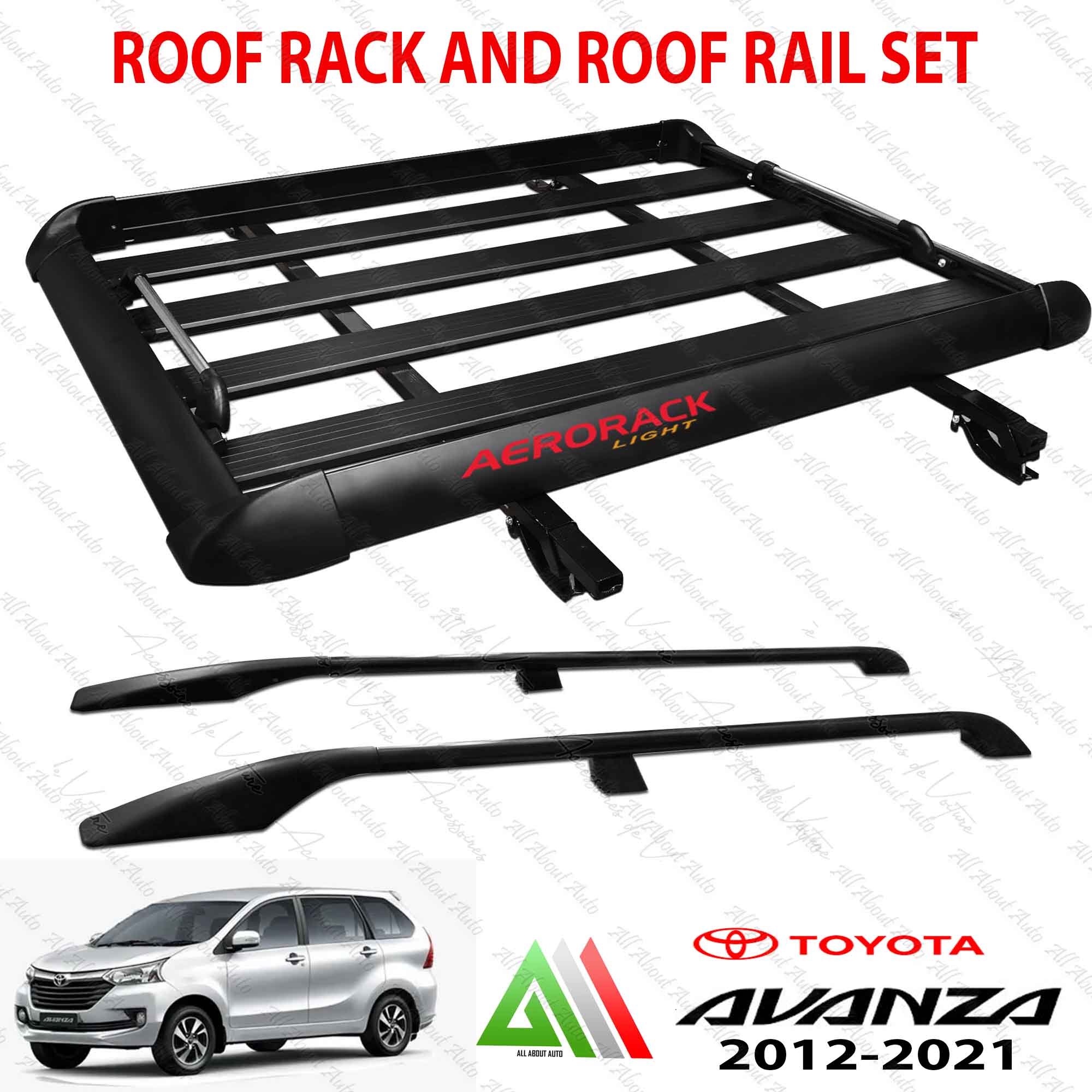 Toyota Avanza 2012-2021 50x38 AERORACK Roof Rack w/ Crossbar Clamp Type ...