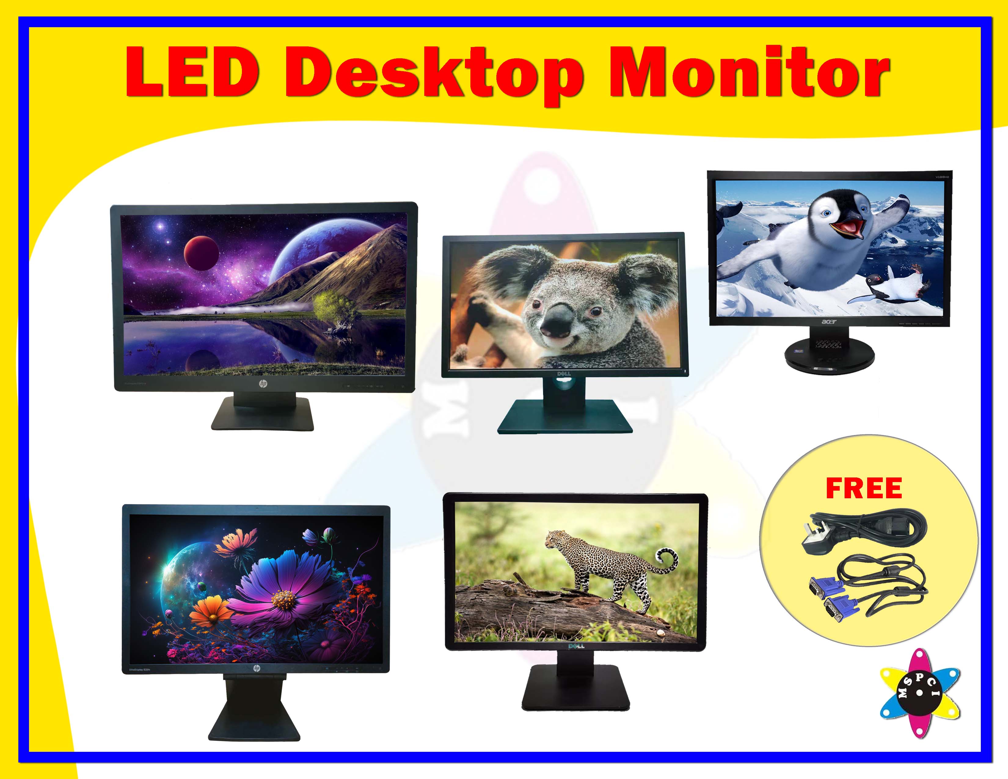 Branded LED Computer Desktop Monitor Computer Computer PC Monitor (Used ...