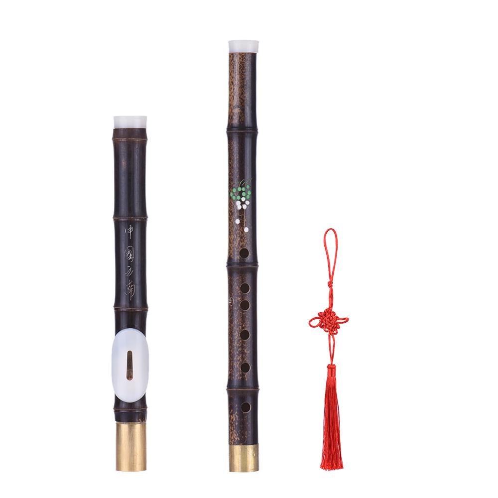 Detchable Natural Black Bamboo Bawu Ba Wu Transverse Flute Pipe Musical ...