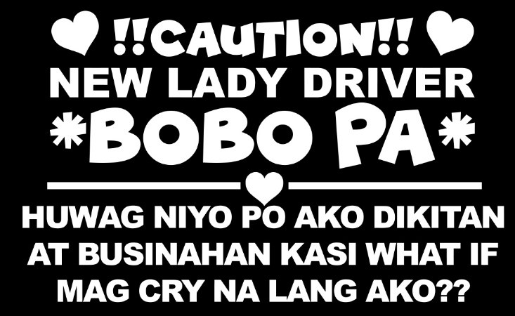 New Driver Car Sticker Decal Waterproof What if mag cry nalang ako ...