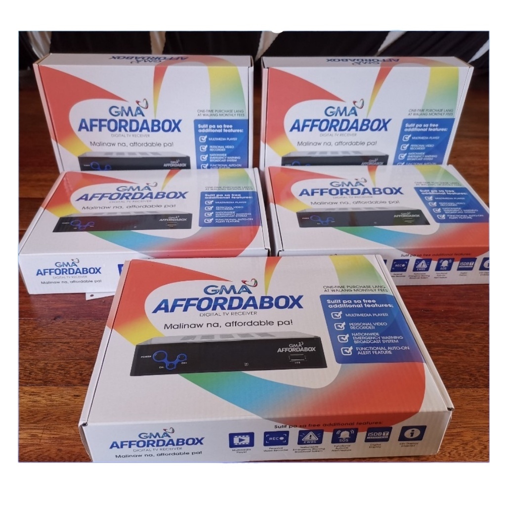 GMA AFFORDABOX ORIGINAL COMPLETE SET / GMA BOX / GMA TV BOX Digital TV ...