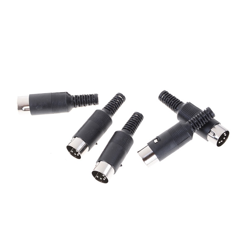 Xiaodage????5pcs DIN male Plug 5 Pin Connector with Plastic Handle ...