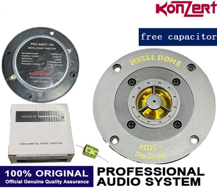 Konzert (PRO-DT-100) Tweeter with FREE Capacitor Metal Dome Series ...