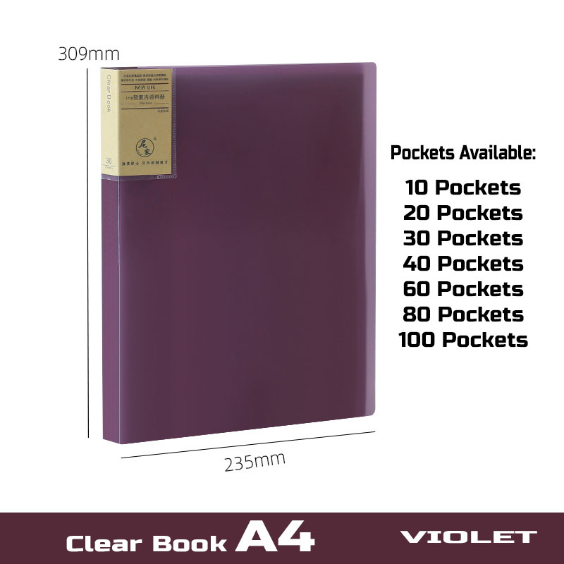 Neja Life A4 Transparent Retro Color Clearbook Display Book | Lazada PH