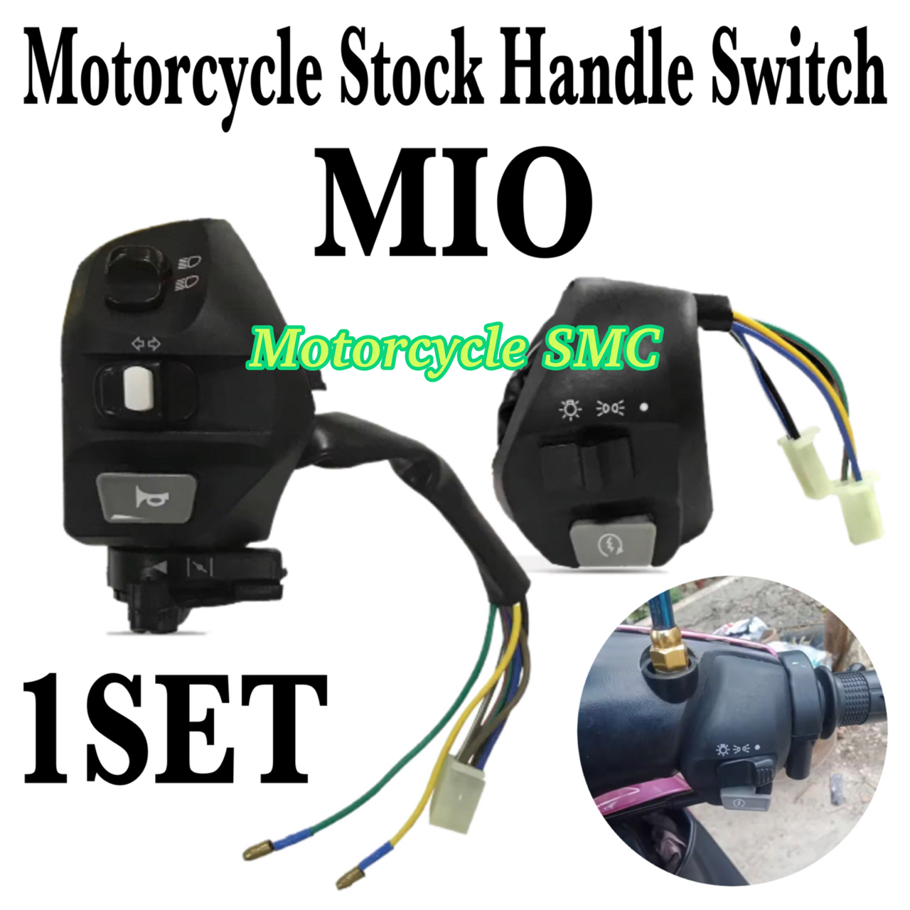Motorcycle Switch With Hazard Lights fit on Yamaha MIO Stock Handle ...