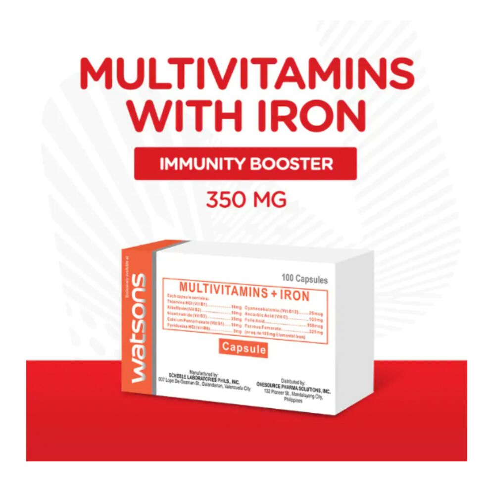 WATSONS Multivitamins with Iron 100 Capsule | Lazada PH