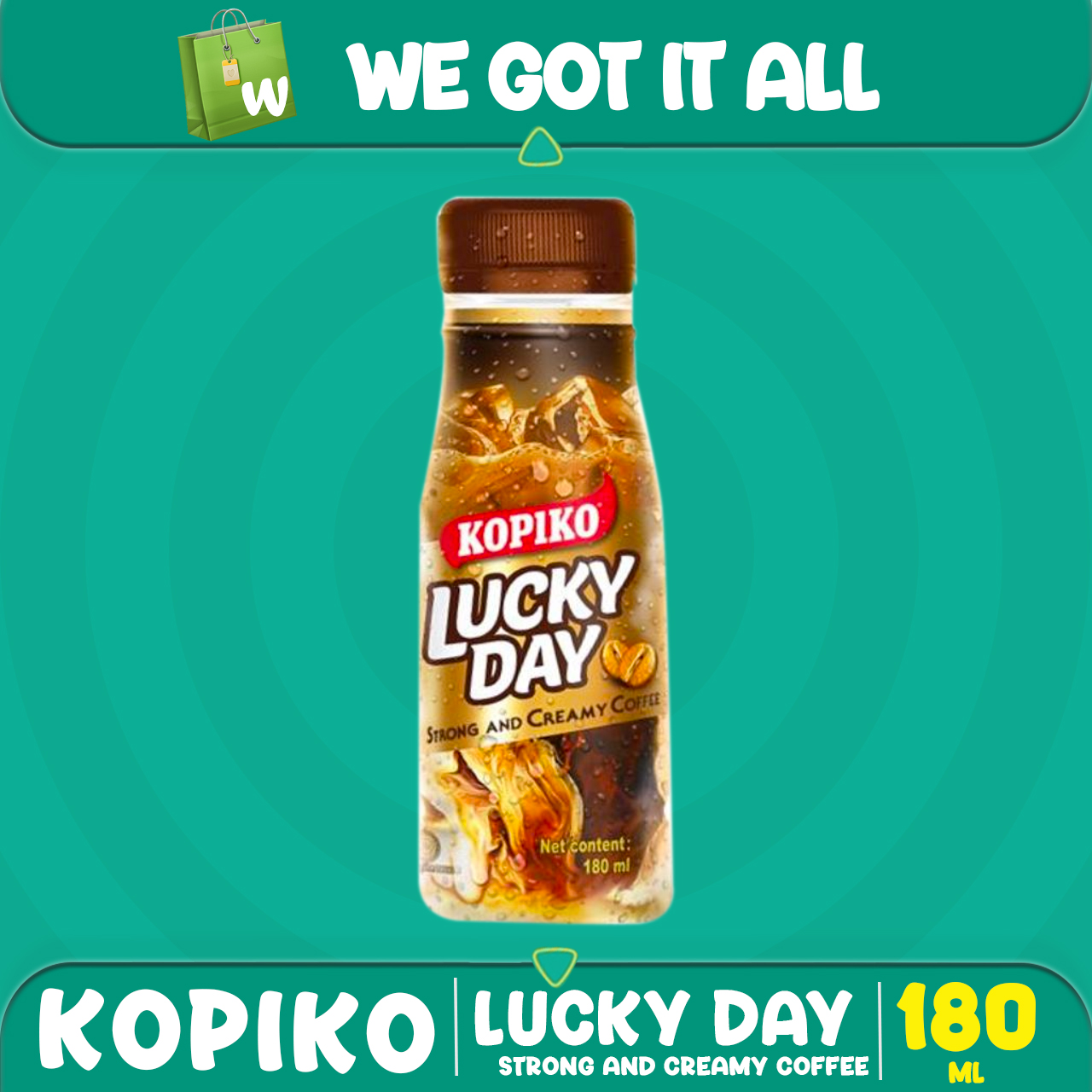 Kopiko Lucky Day Ready to Drink Coffee 180ml x 6 | Lazada PH