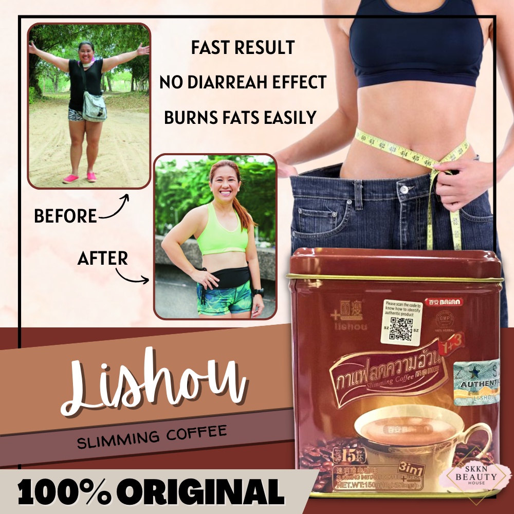 Authentic L*shou Thai Slimming Coffee Slimming Coffee(15 Sachet In Can ...