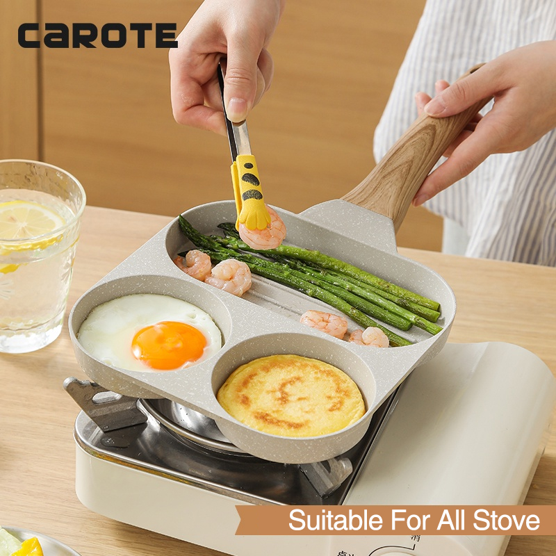 Carote Nonstick Frying Pan Egg Burger& Steak 3in1 Multifunctional ...
