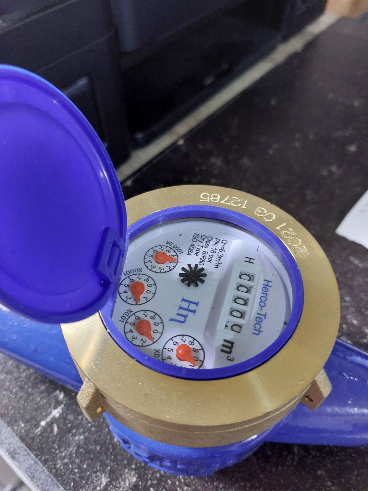 Herco Water Meter Horizontal Submeter 3/4 Iron Body Heavy Duty ...