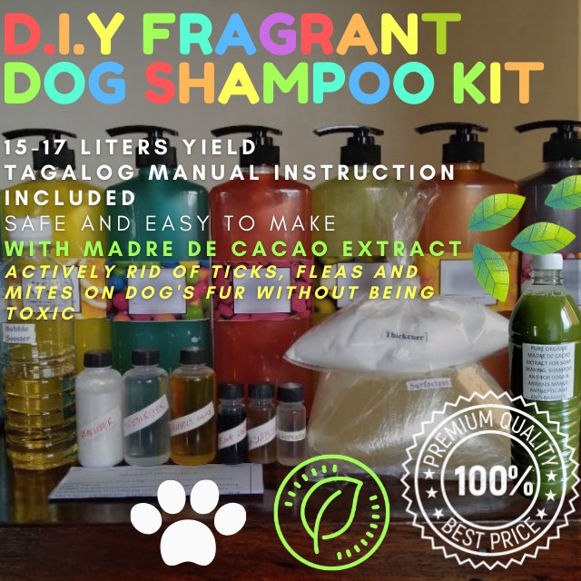 DIY PET SHAMPOO KIT with special MADRE DE CACAO EXTRACT and manual ...
