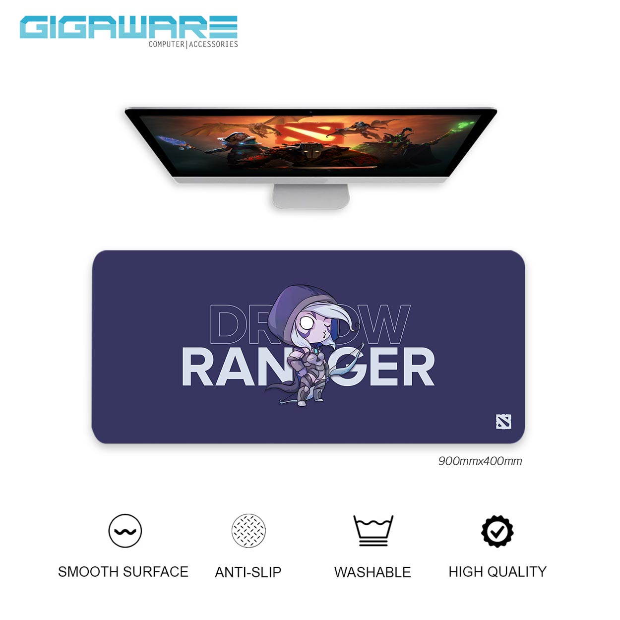 Gigaware Dota 2 Design Extended Mouse Pad Gaming Mousepad 900x400mm ...