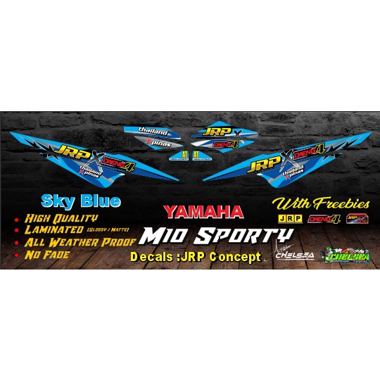 【Ready Stock】 Yamaha Mio Sporty Stock Decals JRP with freebies | Lazada PH